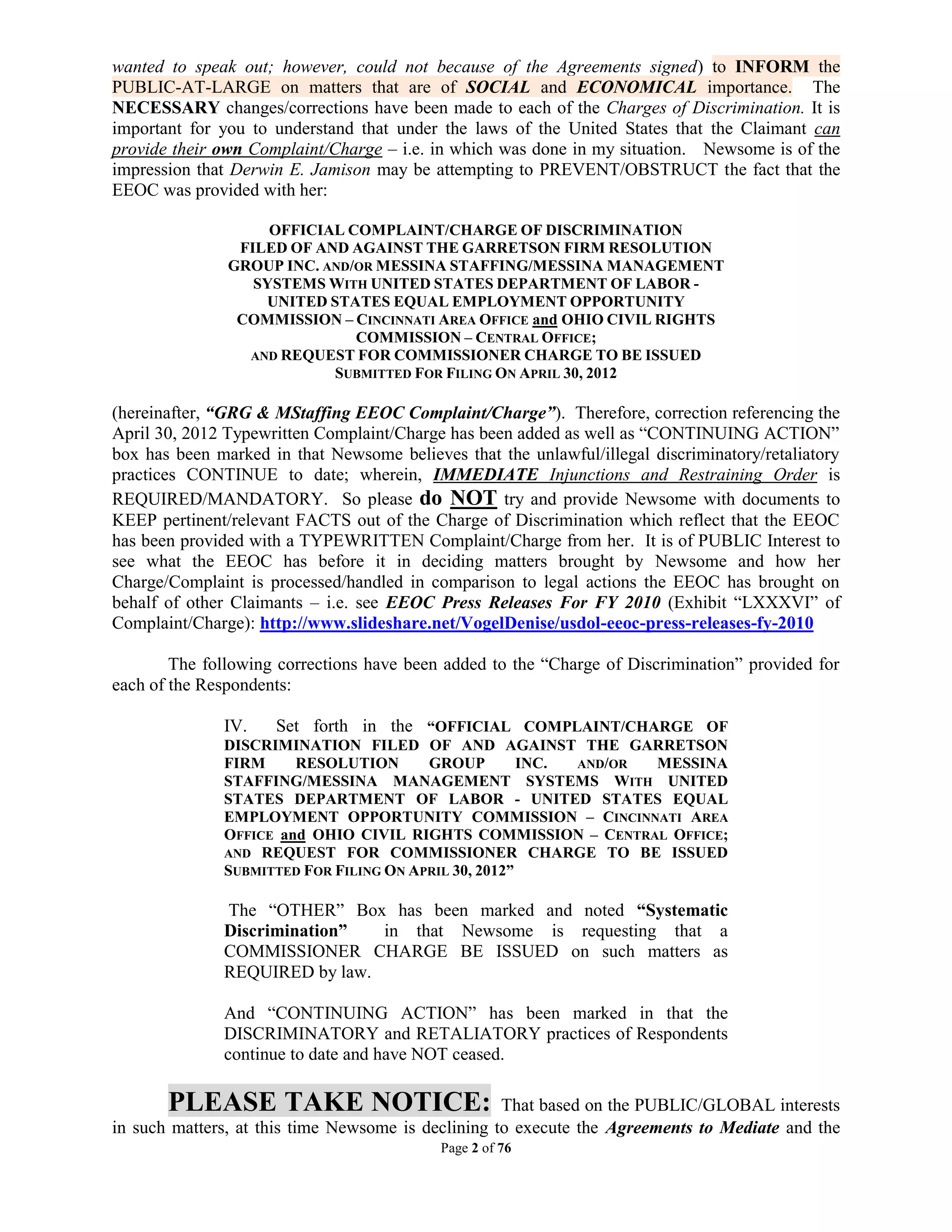 05/24/12 - Response To EEOC Letter Of 050812 | PDF