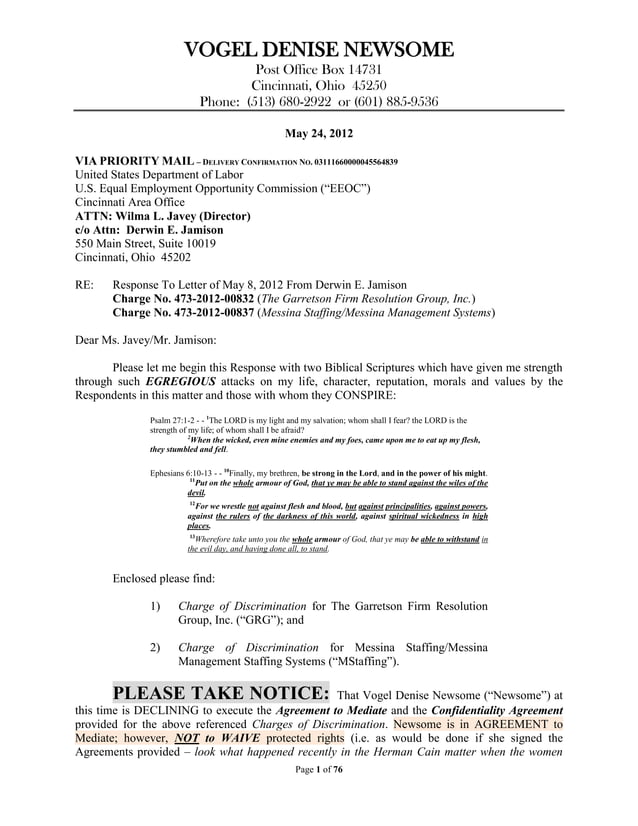 05/24/12 - Response To EEOC Letter Of 050812 | PDF