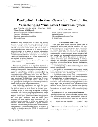 doubley fed induction motor | PDF