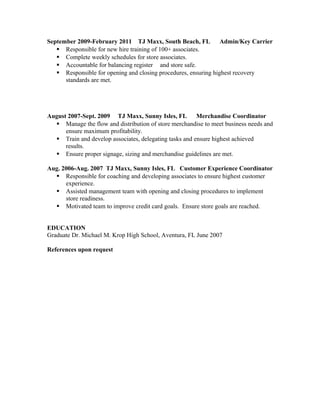 Alex Marlin Resume | DOC