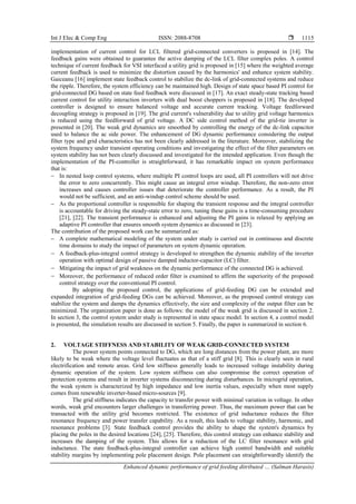 Enhanced dynamic performance of grid feeding distributed generation under variable grid ...