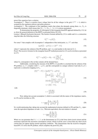 Convergence analysis of the triangular-based power ﬂow method for AC distribution grids | PDF