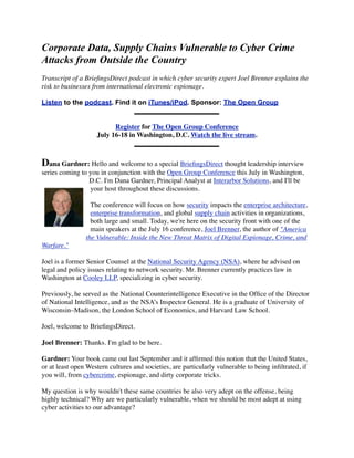 Corporate Data, Supply Chains Vulnerable to Cyber Crime Attacks from ...