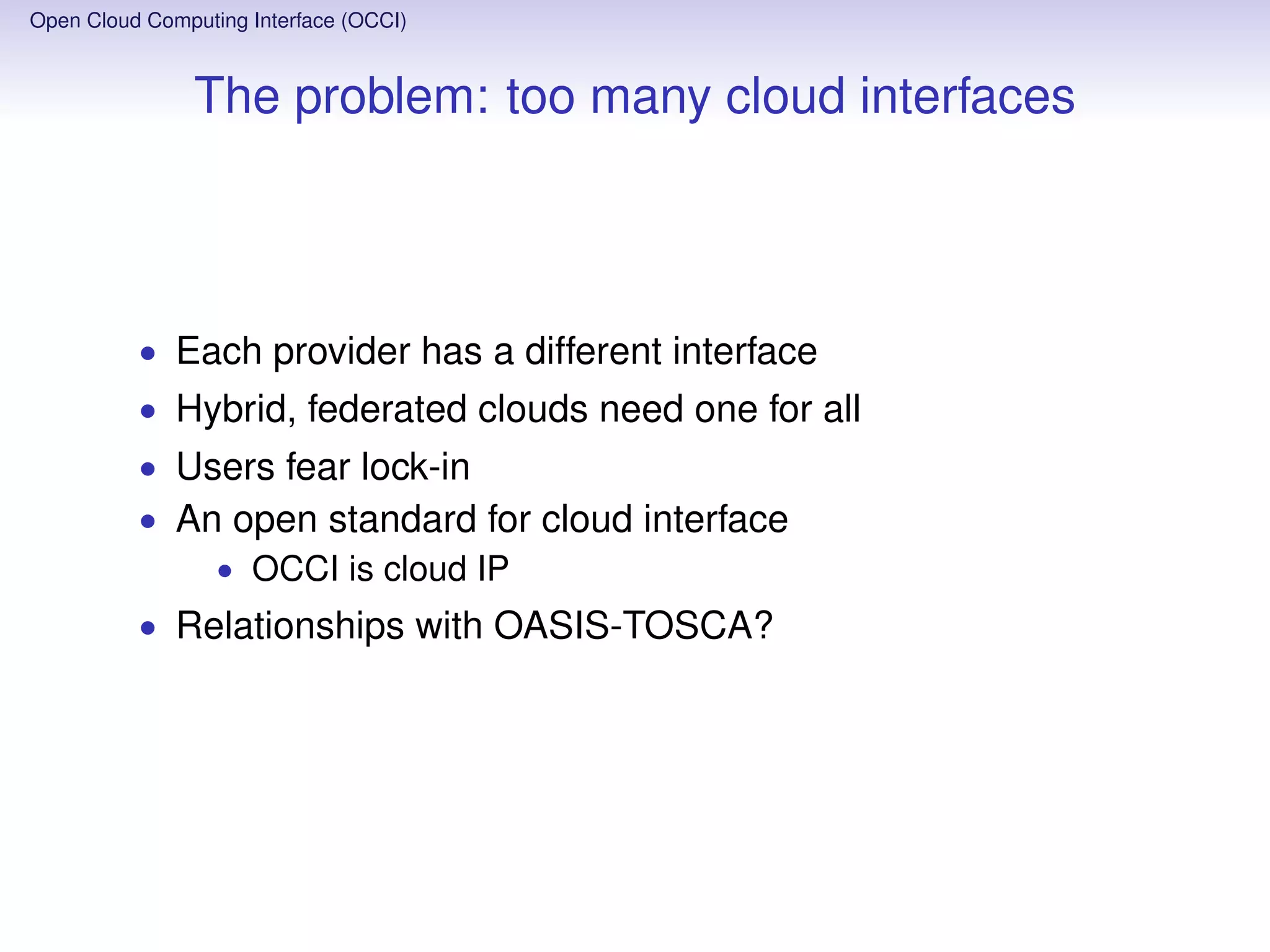 Open Cloud Computing Interface | PDF