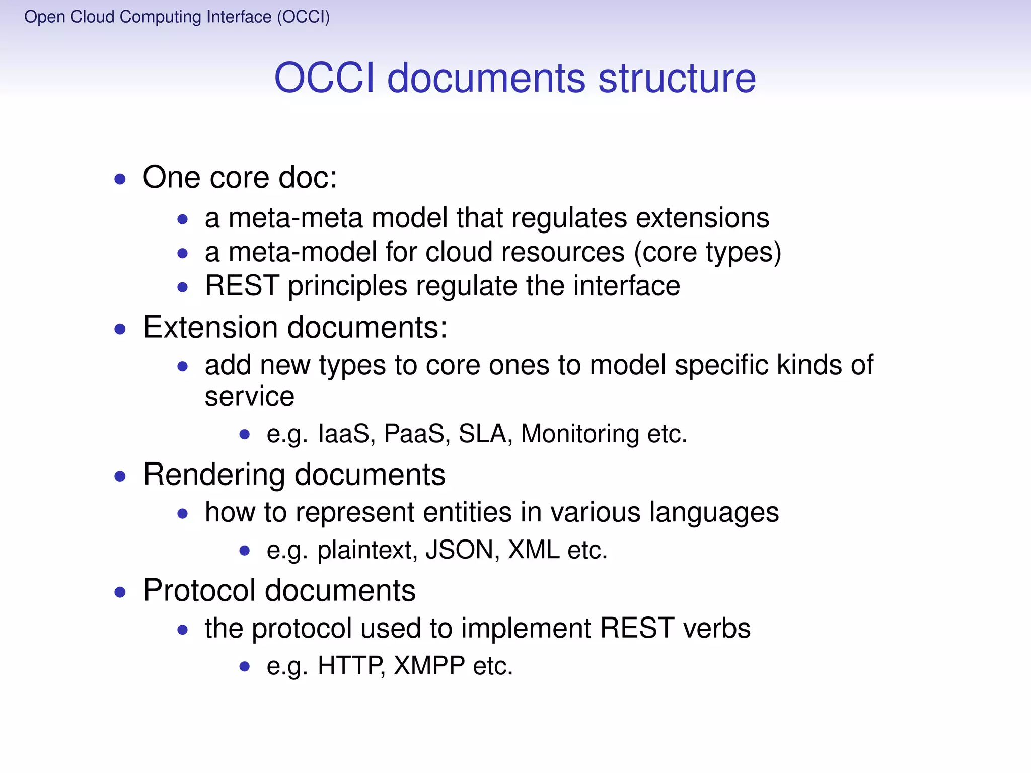 Open Cloud Computing Interface | PDF