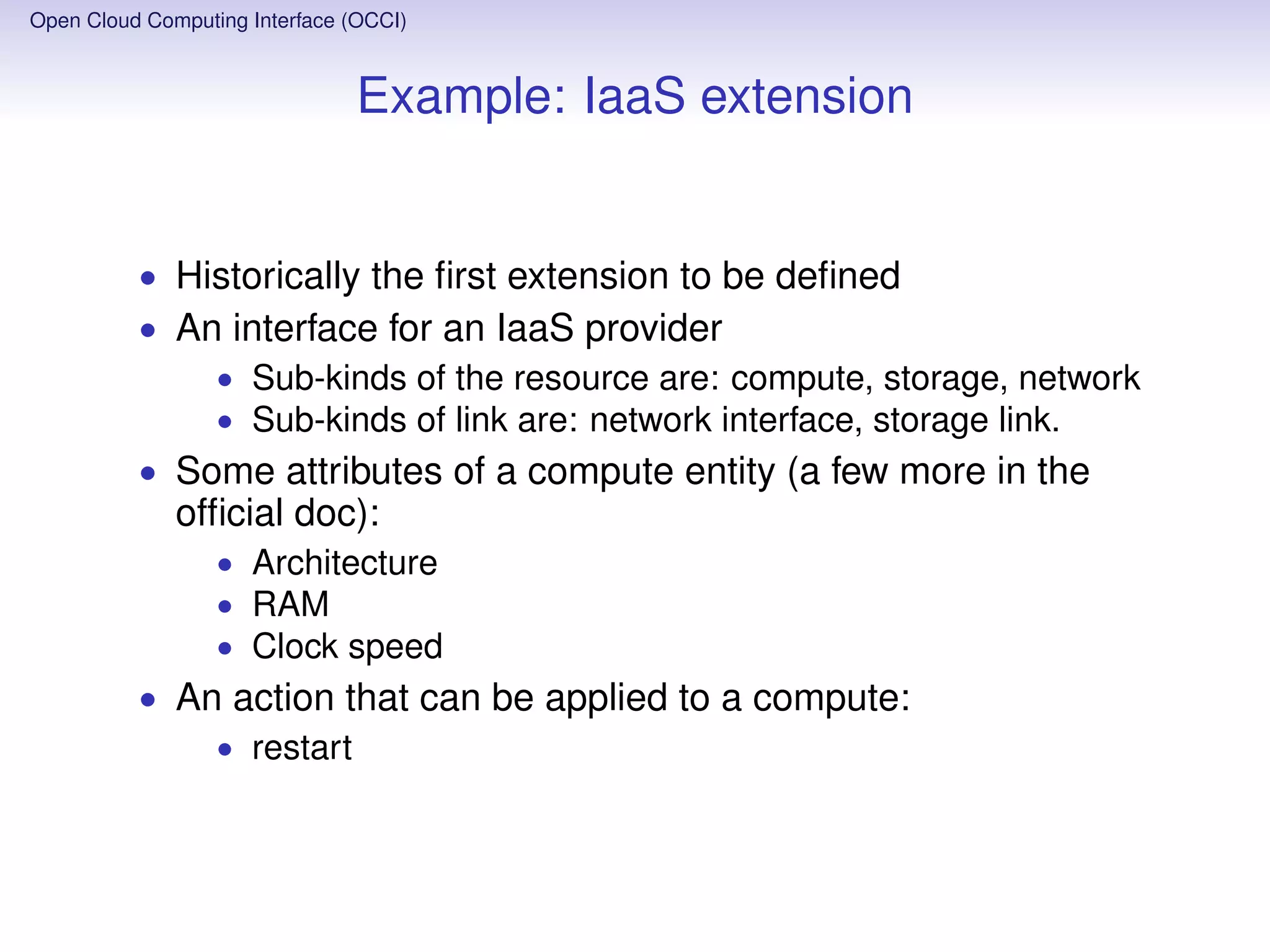Open Cloud Computing Interface | PDF