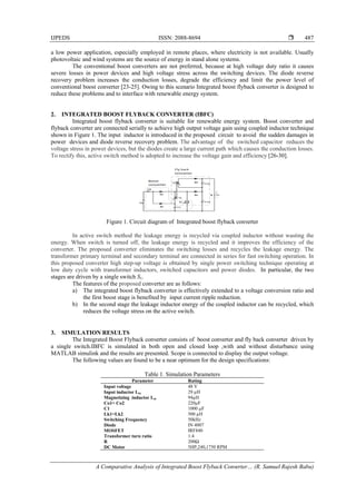 A Comparative Analysis of Integrated Boost Flyback Converter using PID ...