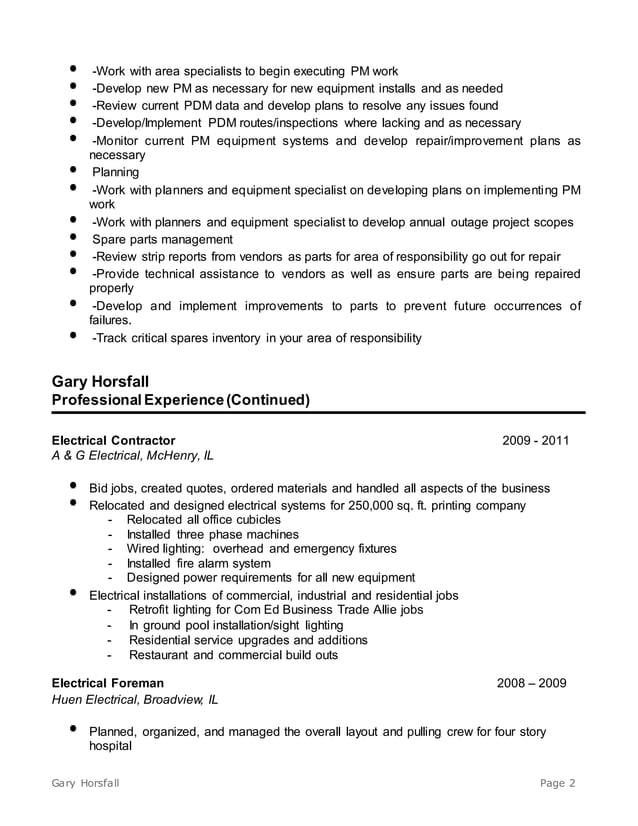 gary resume 2016 | PDF