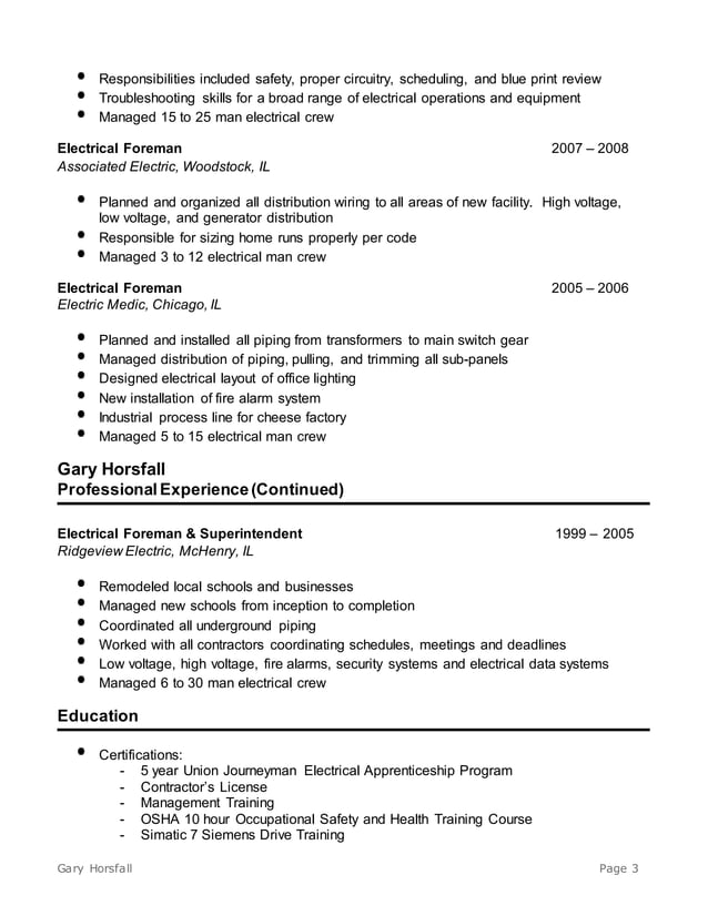 gary resume 2016 | PDF