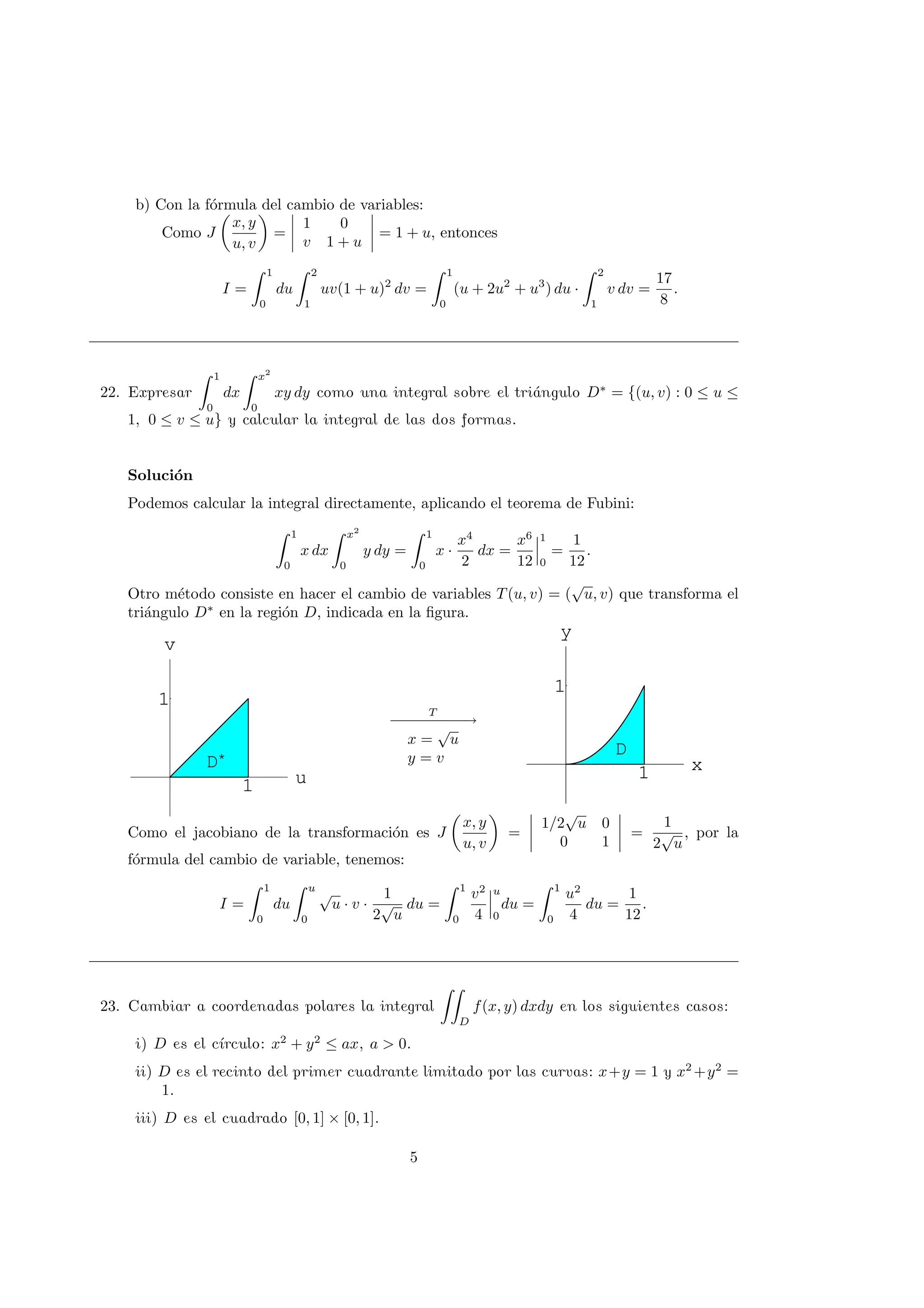05 CAMBIO DE INTEGRALES EN INTEGRAL DOBLE | PDF