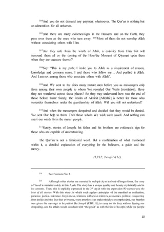 053 surah yusuf (joseph) | DOCX | Islam | Religion & Spirituality