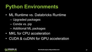 Accelerating Machine Learning on Databricks Runtime | PDF | Cloud Computing | Internet