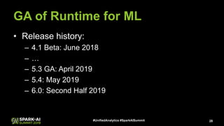 Accelerating Machine Learning on Databricks Runtime | PDF