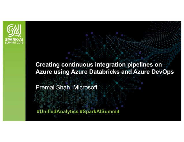 Devops For Applications In Azure Databricks Creating Continuous Integration Pipelines On Azure