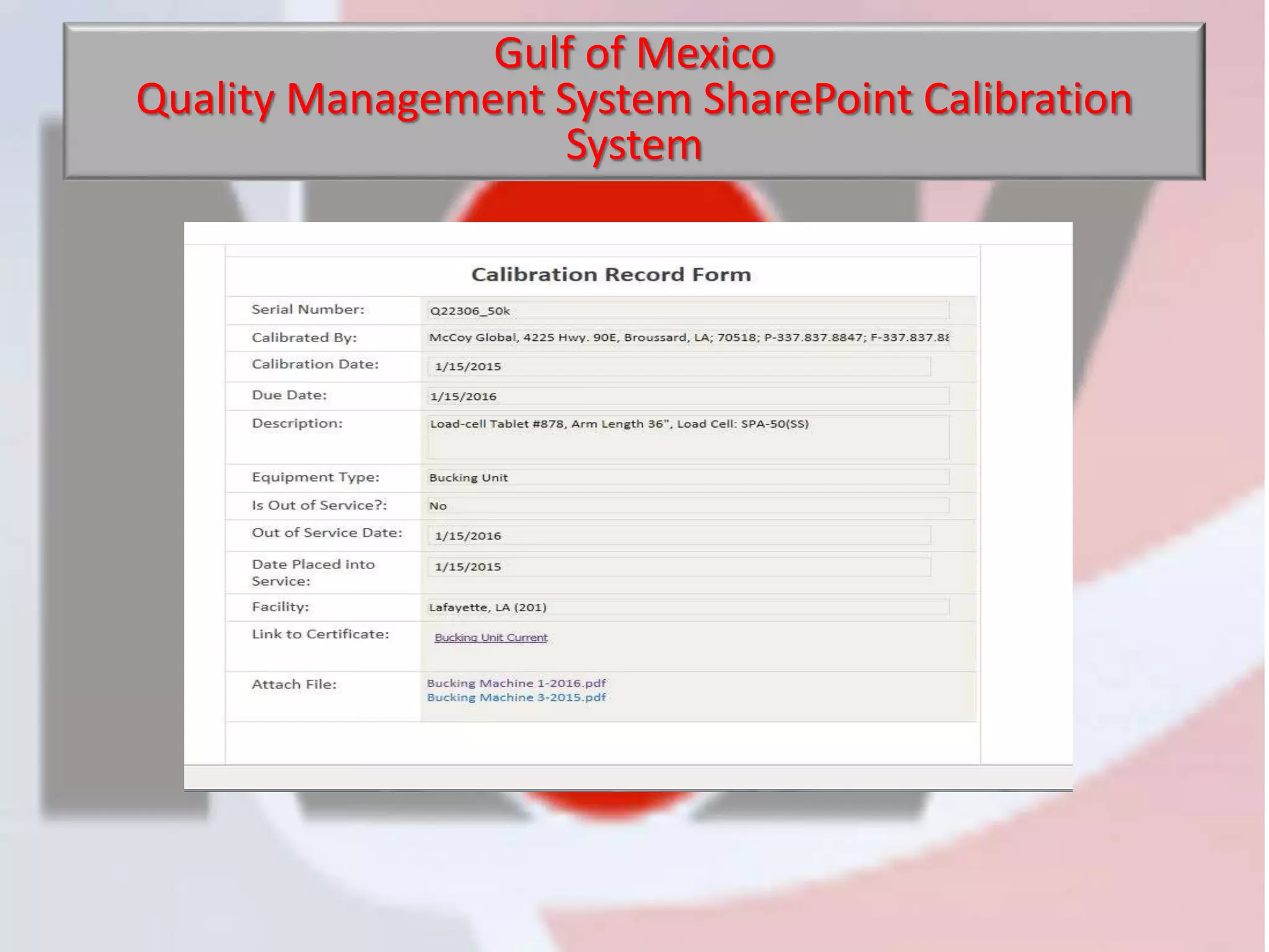 QMS Calibration Powerpoint | PPTX