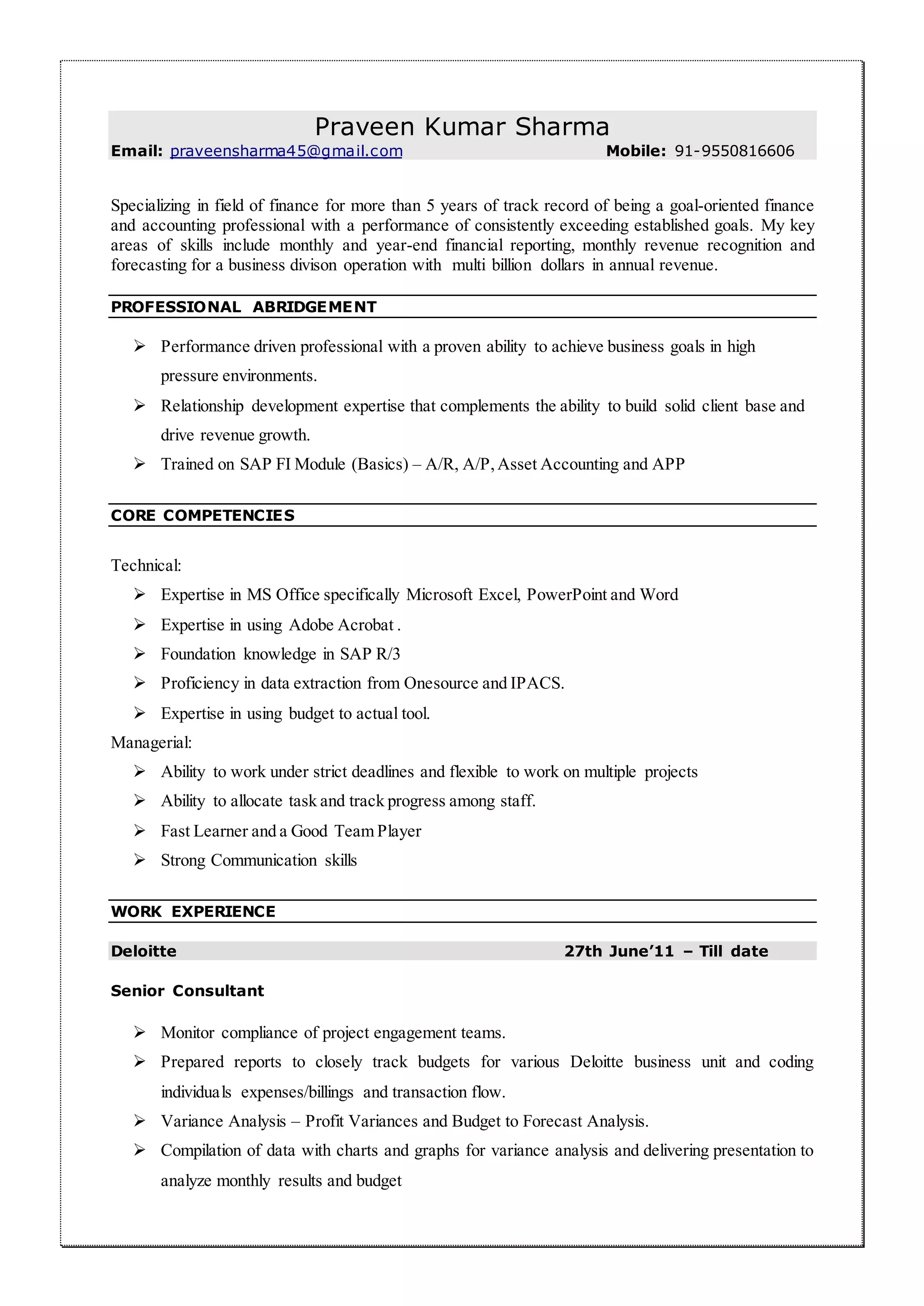 PKS CV | DOCX | Business Accounting & Finance | Business