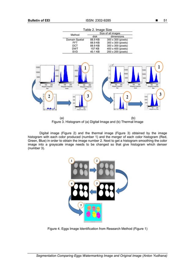 Segmentation Comparing Eggs Watermarking Image and Original Image | PDF