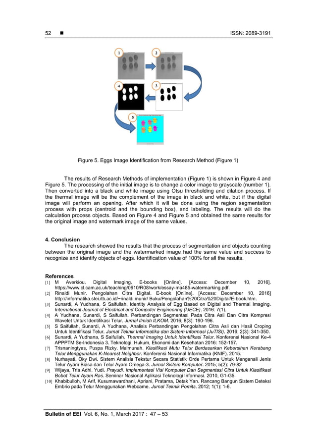 Segmentation Comparing Eggs Watermarking Image and Original Image | PDF