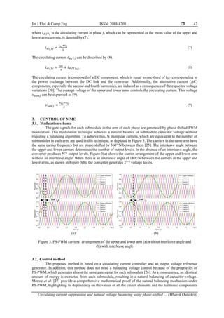 Circulating current suppression and natural voltage balancing using phase-shifted modulation for ...