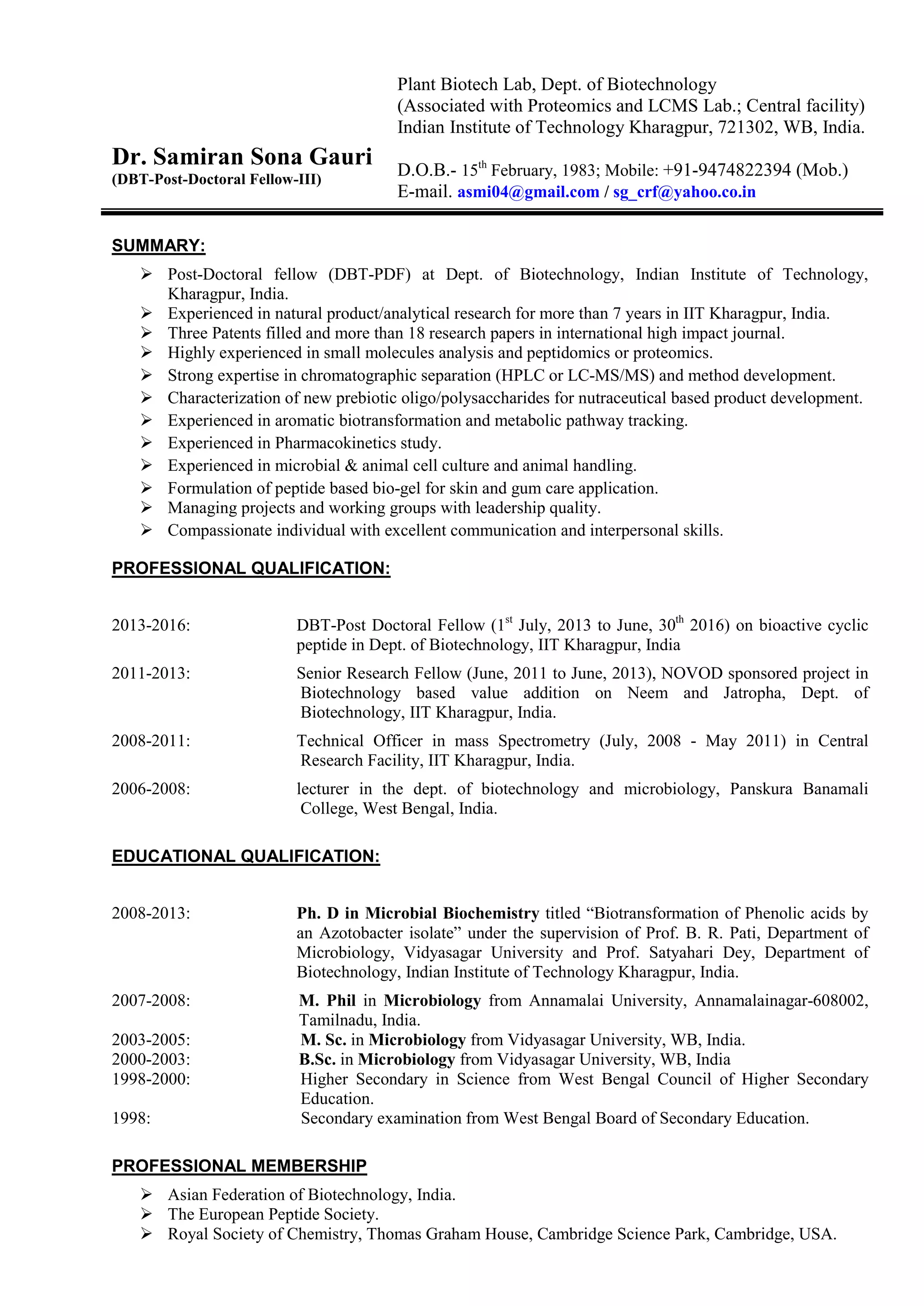 CV Gauri SS_16 | PDF