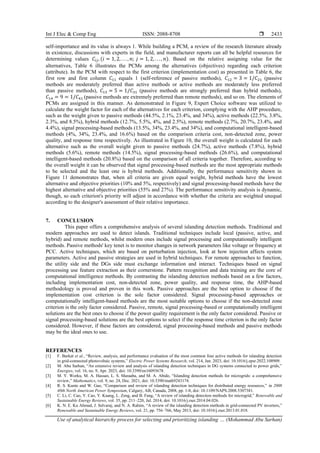 Use of analytical hierarchy process for selecting and prioritizing islanding detection methods ...