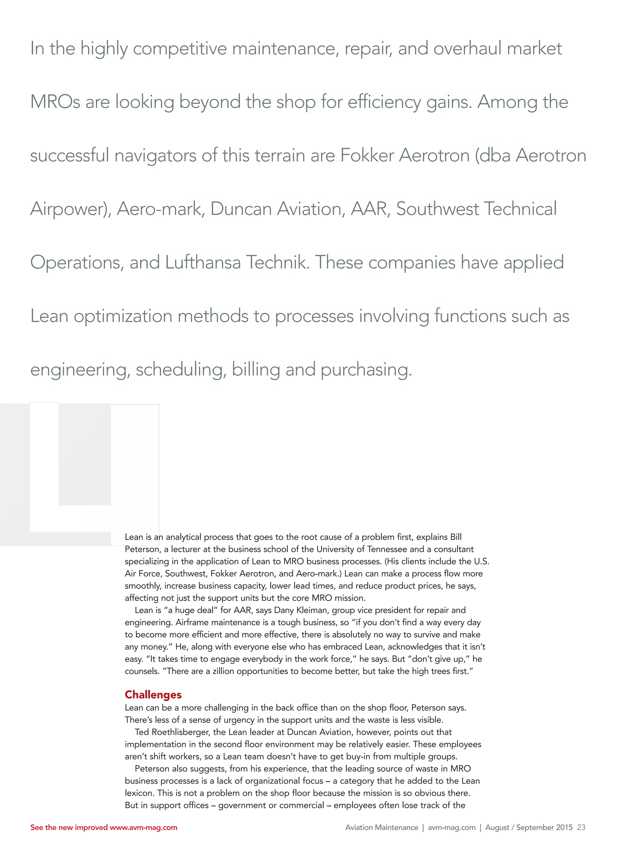 Lean MRO Office AVM | PDF | Aviation Industry | Industries