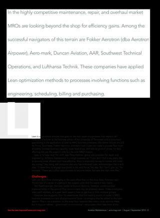 Lean MRO Office AVM | PDF | Aviation Industry | Industries