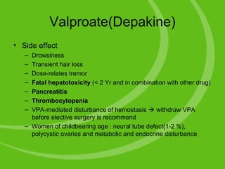 053 Antiepileptic medication principle of clinical use | PPT