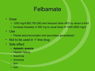 053 Antiepileptic medication principle of clinical use | PPT