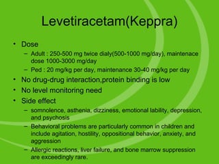 053 Antiepileptic medication principle of clinical use | PPT