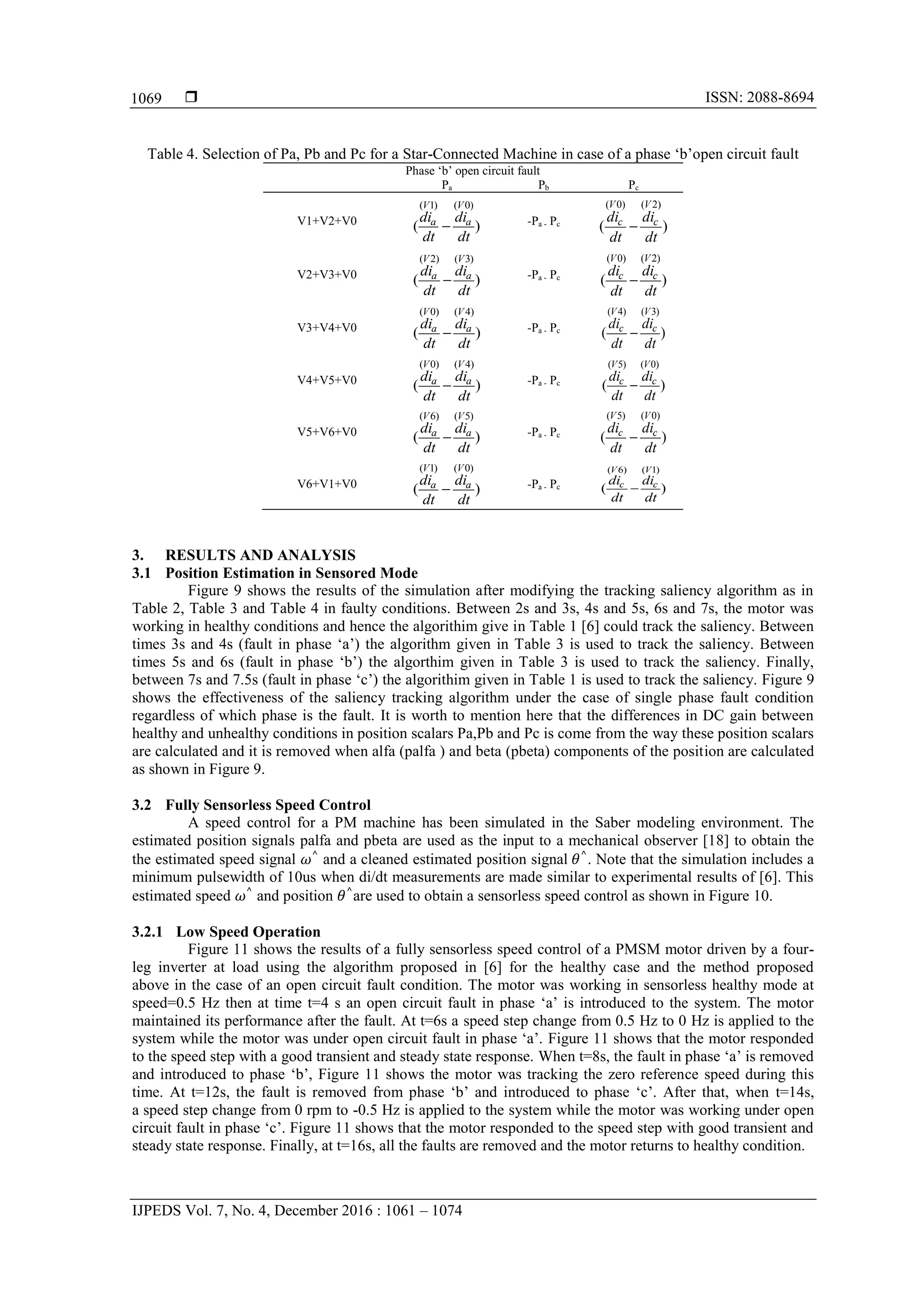 Sensorless Control of a Fault Tolerant PMSM Drives in Case of Single-Phase Open Circuit Fault | PDF