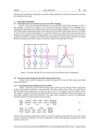 Sensorless Control of a Fault Tolerant PMSM Drives in Case of Single-Phase Open Circuit Fault | PDF