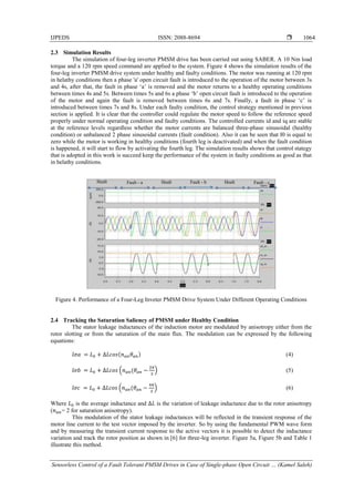 Sensorless Control of a Fault Tolerant PMSM Drives in Case of Single-Phase Open Circuit Fault | PDF