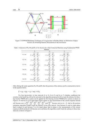Sensorless Control of a Fault Tolerant PMSM Drives in Case of Single-Phase Open Circuit Fault | PDF