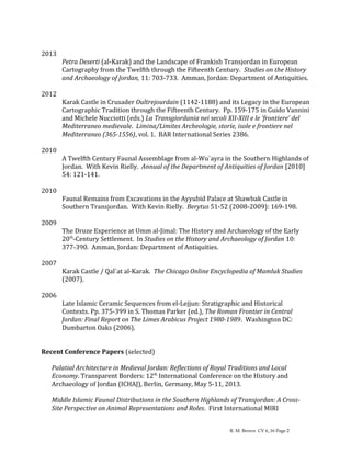 RMBrown CV Summary | DOC