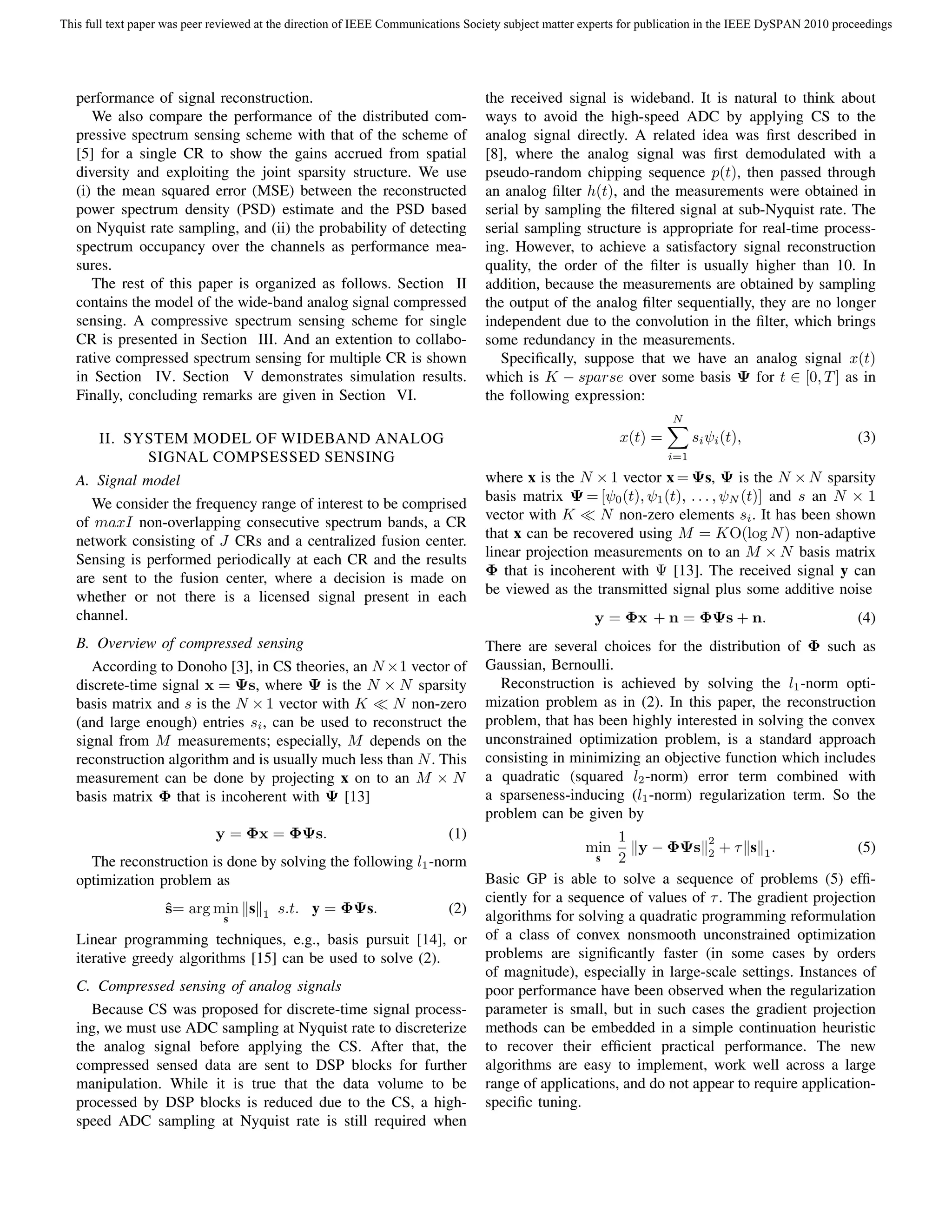 Projected Barzilai-Borwein Methods Applied to Distributed Compressive Spectrum Sensing | PDF