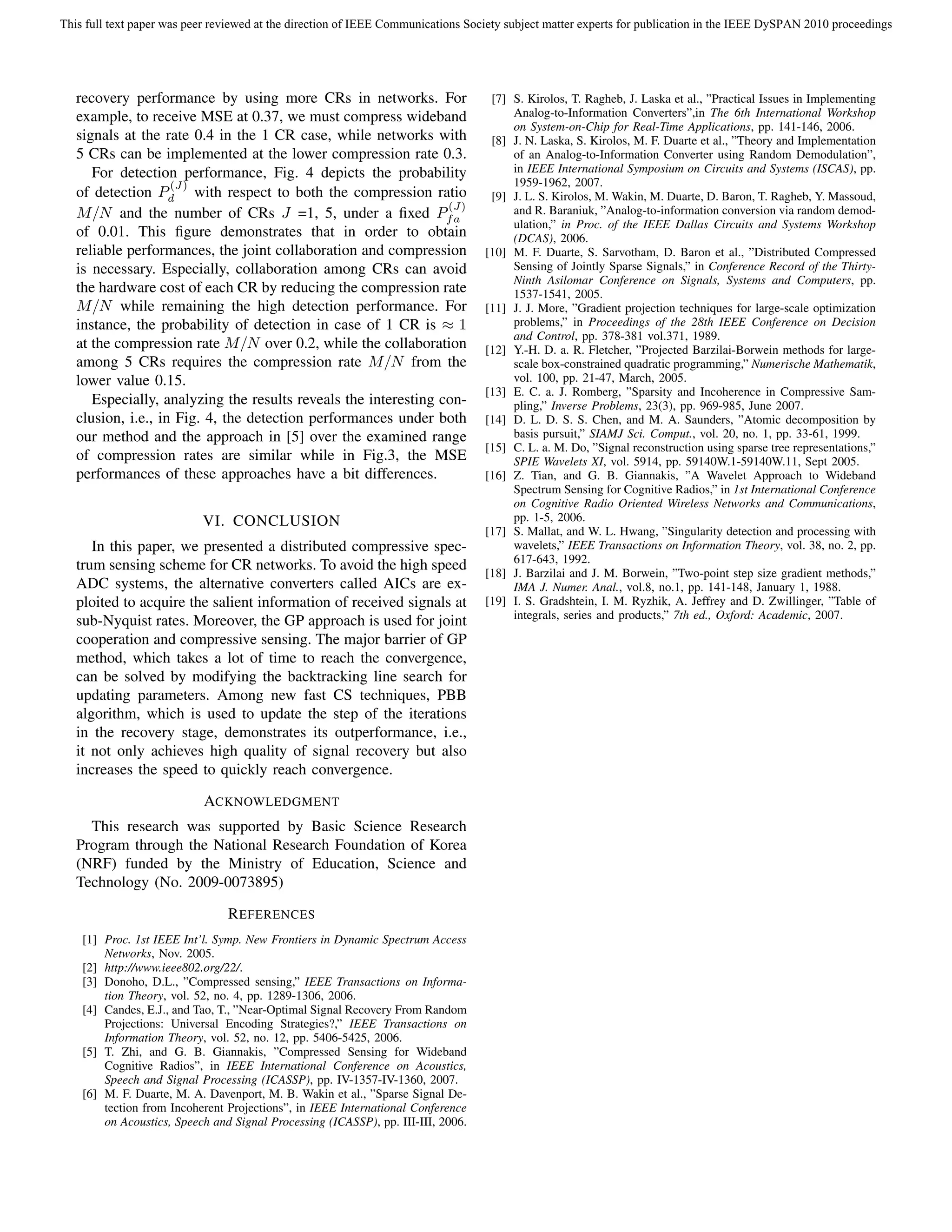 Projected Barzilai-Borwein Methods Applied to Distributed Compressive Spectrum Sensing | PPT