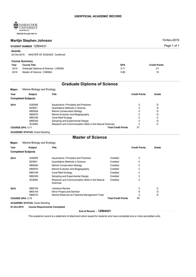 Completed transcript | PDF