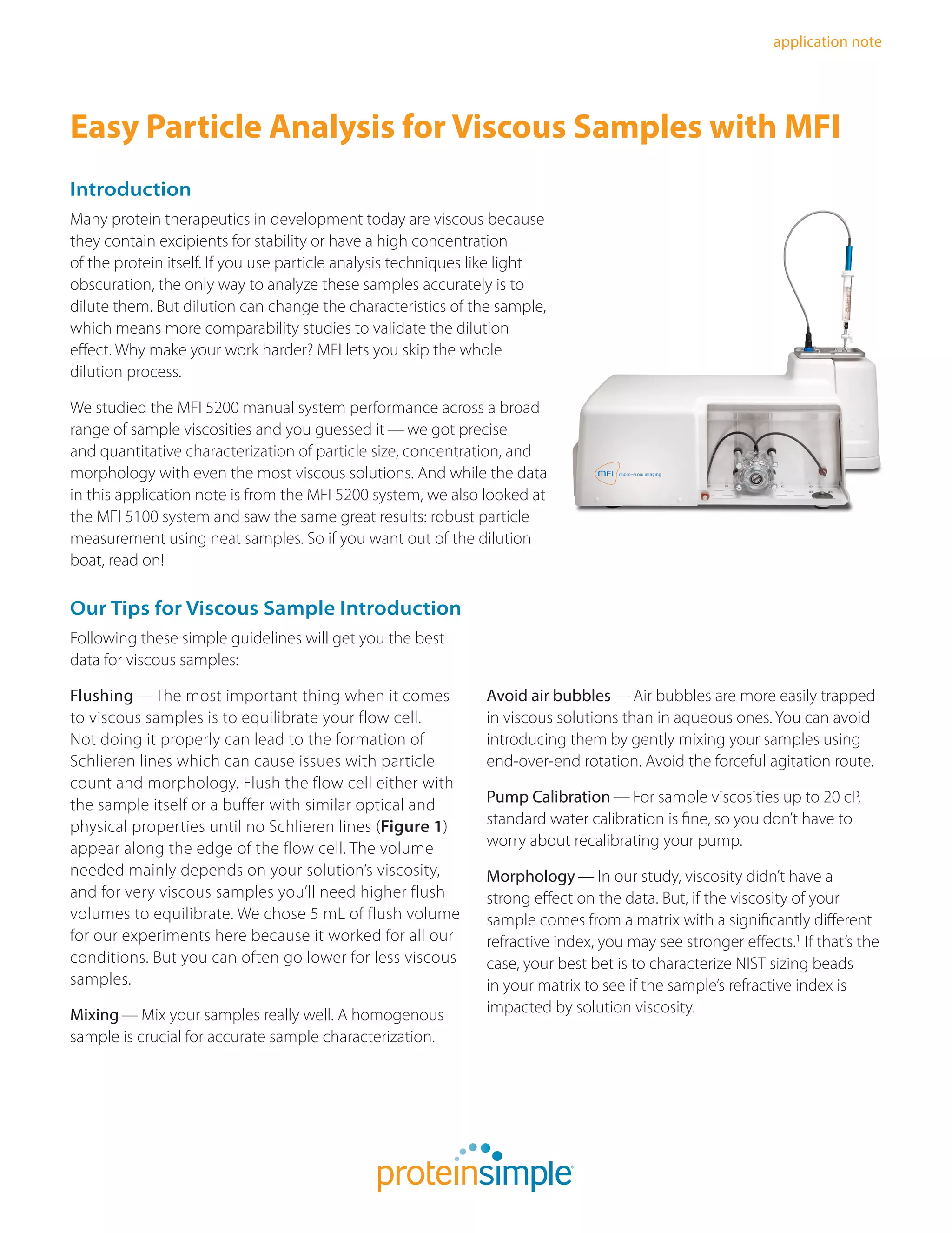 AppNote_MFI Manual Viscosity Study | PDF | Chemistry | Science
