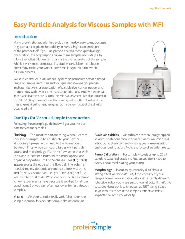 AppNote_MFI Manual Viscosity Study | PDF | Chemistry | Science