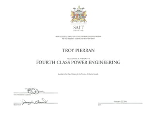 Power Engineering 4th Class Certificate | PPT