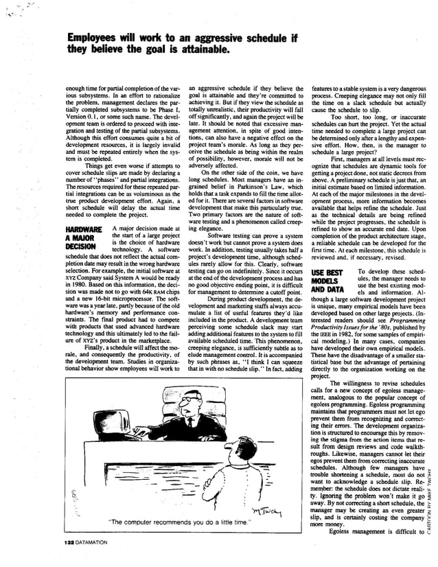 Long and Short of Schedules | PDF