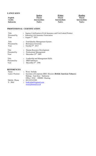 CV&RESUME-Achmad Surjani | PDF | Human Resources | Business