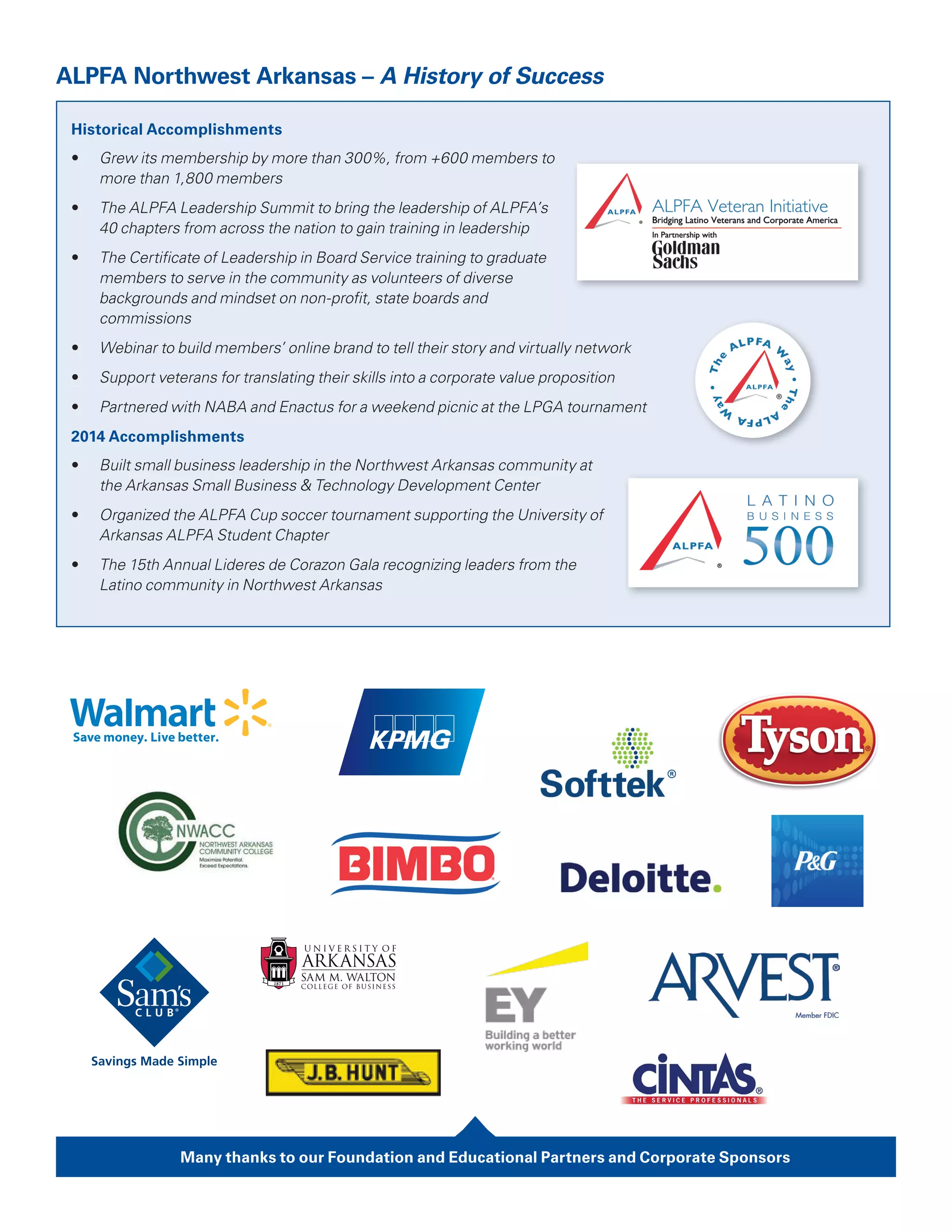 ALPFA of Northwest Arkansas | PDF