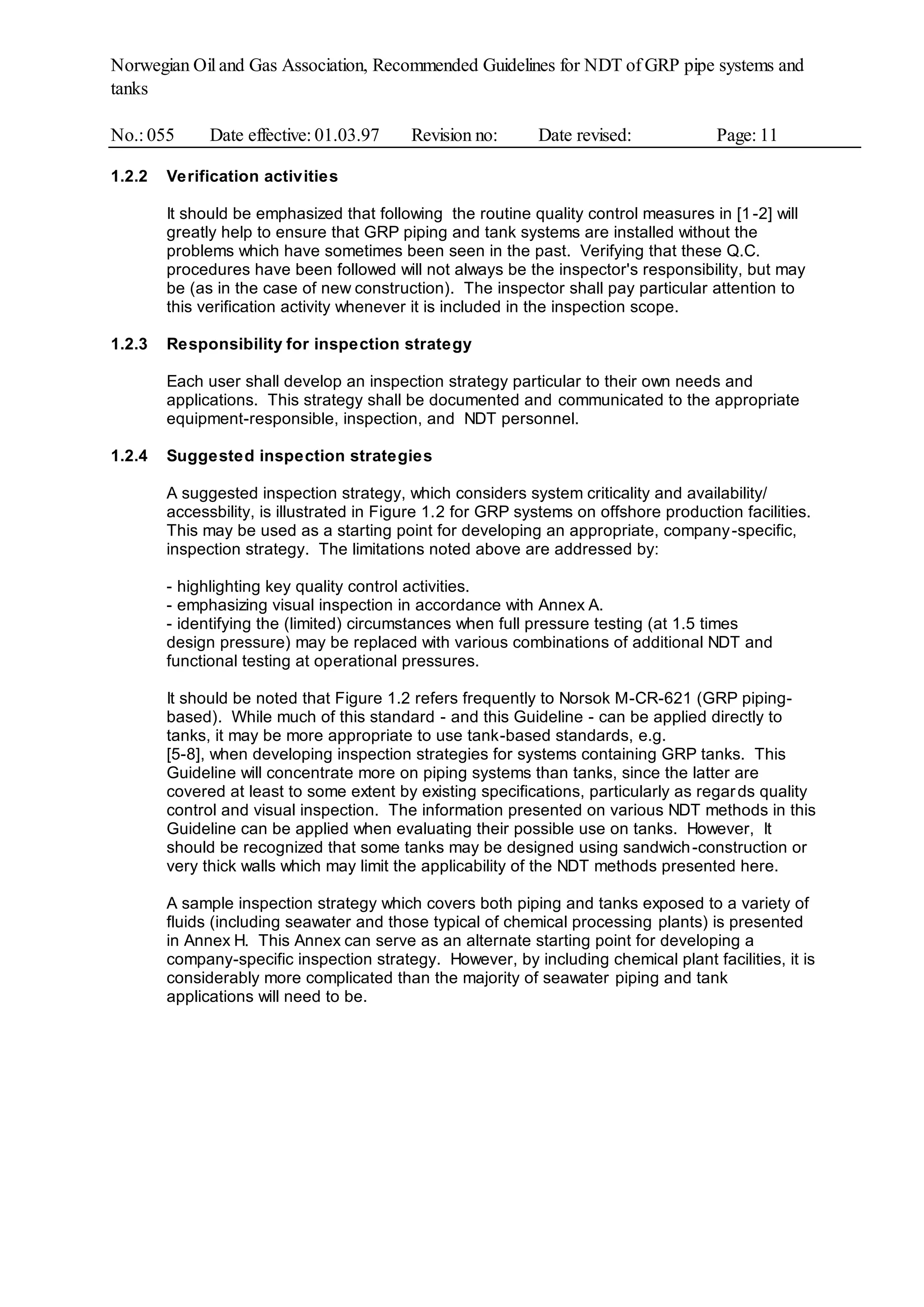 Guidelines for NDT of GRP pipe systems and tanks | PDF