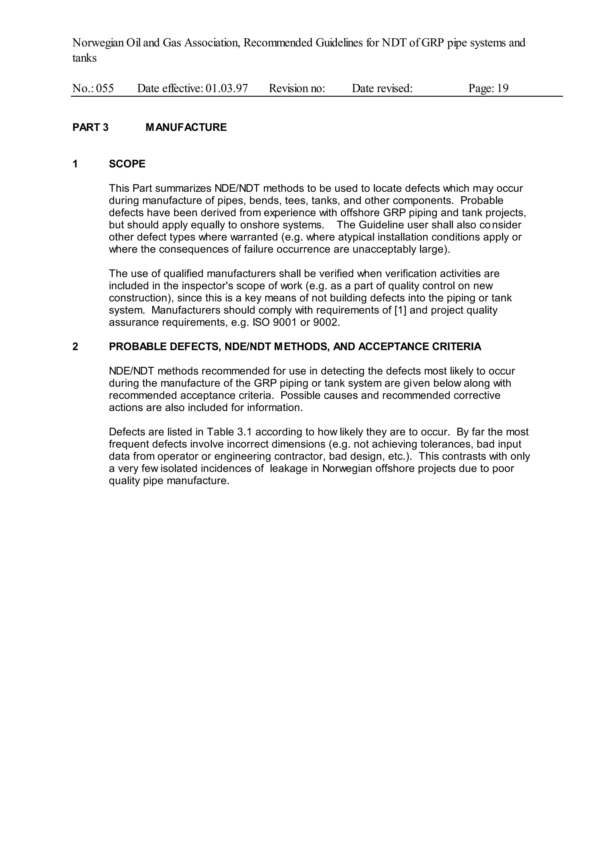 Guidelines for NDT of GRP pipe systems and tanks | PDF