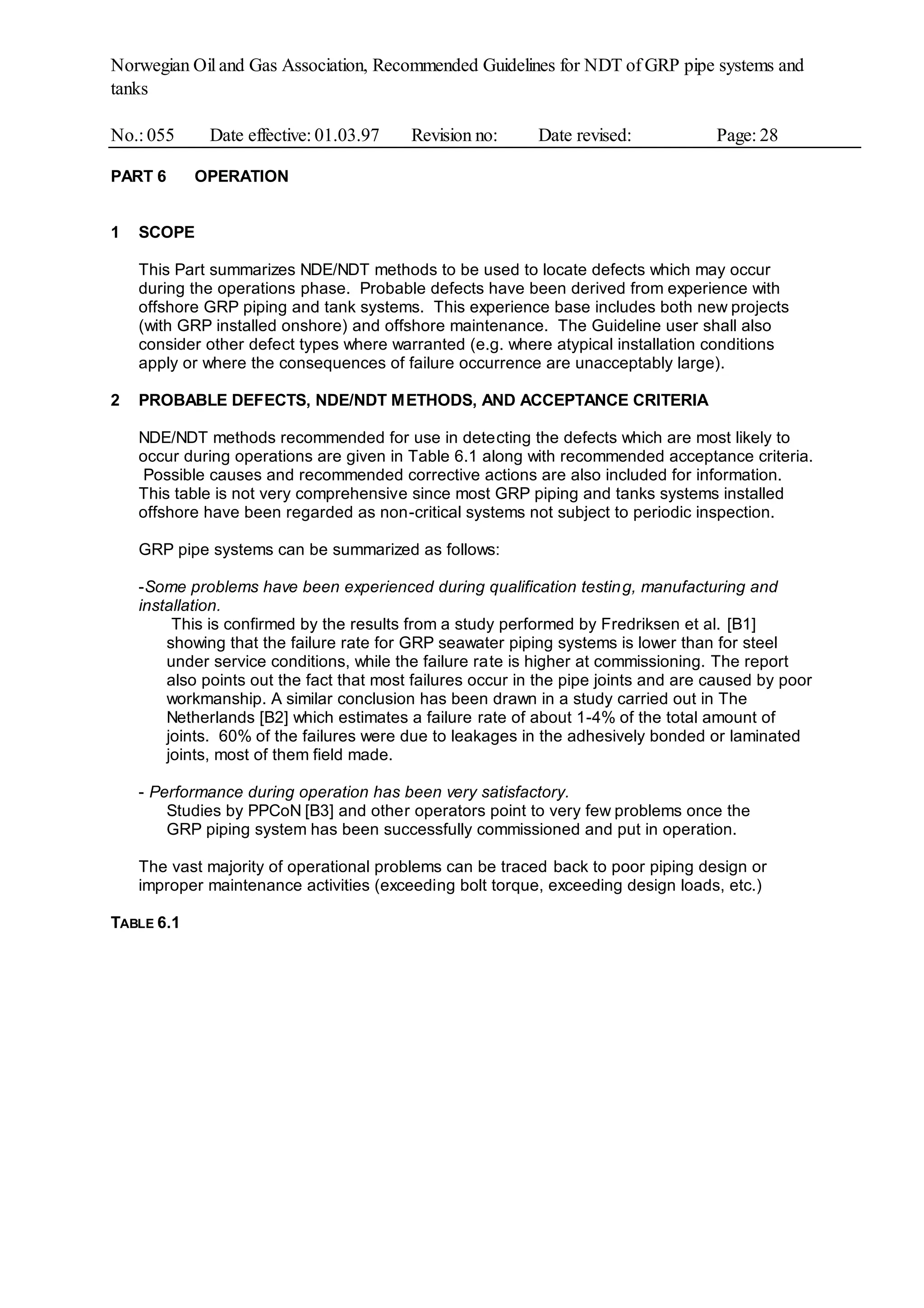 Guidelines for NDT of GRP pipe systems and tanks | PDF