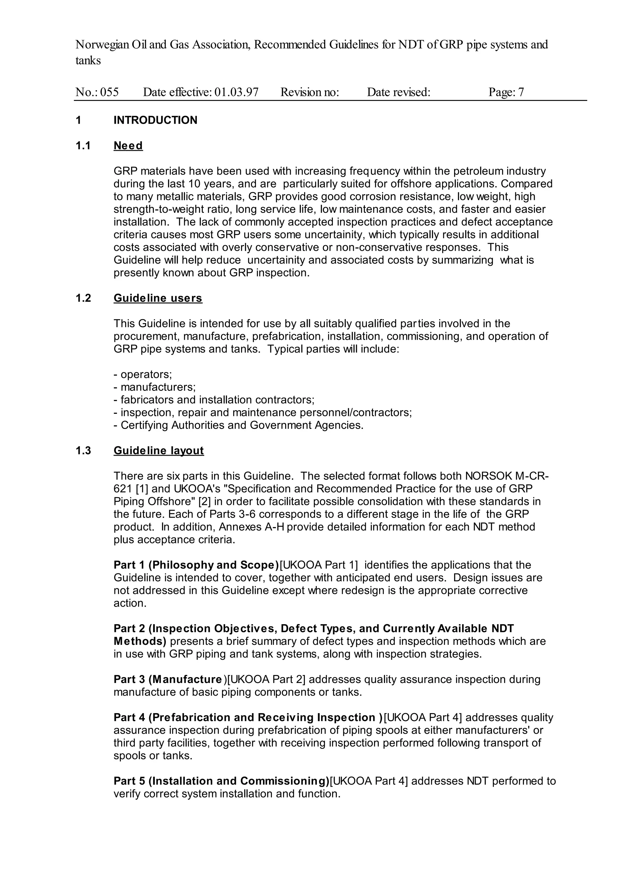 Guidelines for NDT of GRP pipe systems and tanks | PDF