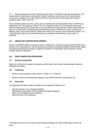 Guidelines for NDT of GRP pipe systems and tanks | PDF