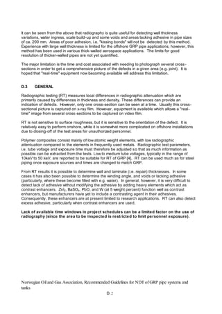 Guidelines for NDT of GRP pipe systems and tanks | PDF